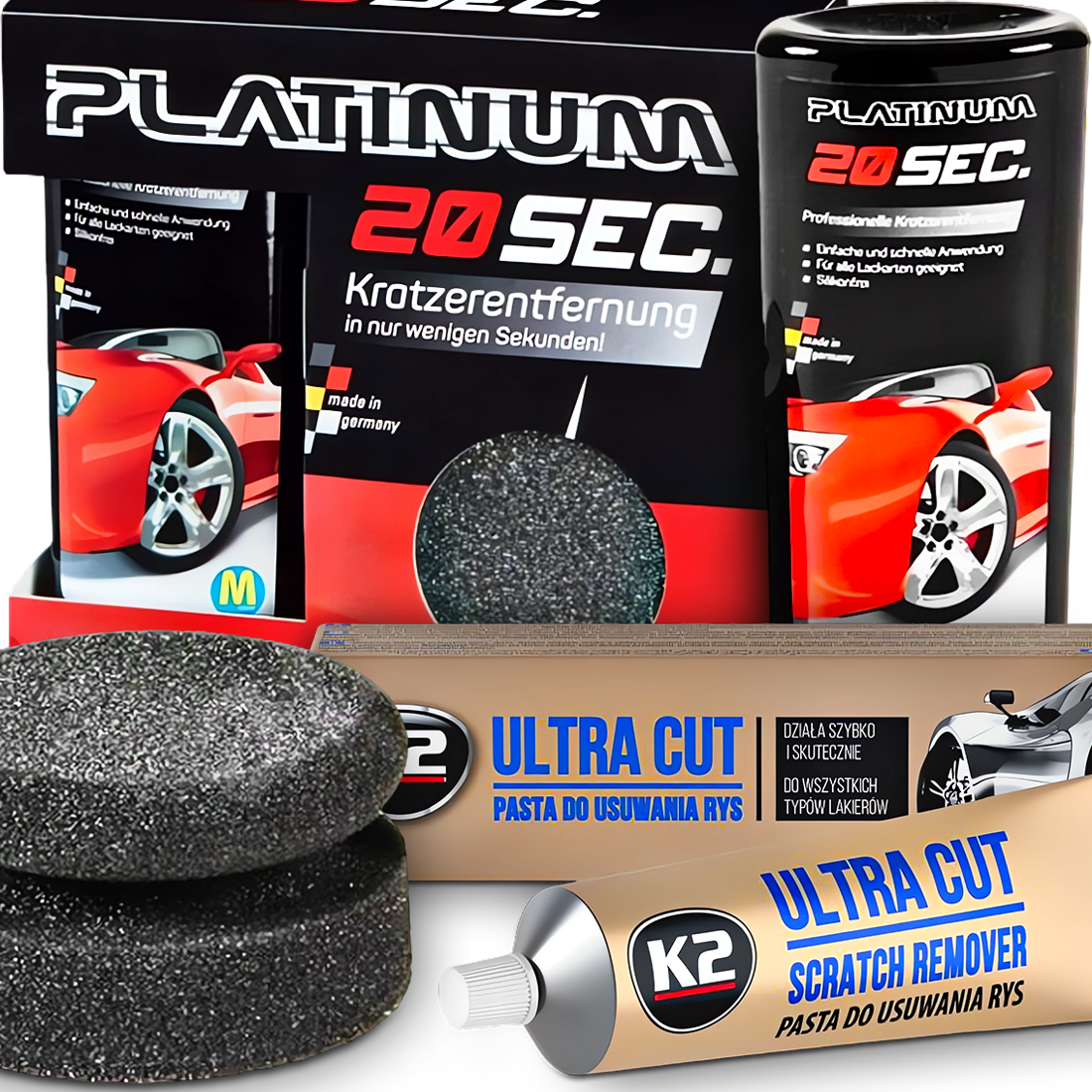 Kup ZESTAW DO USUWANIA RYS PLATINUM + K2 PASTA POLERSKA NA RYSY ULTRA ...